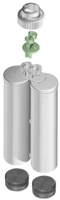 Sulzer mixpac cartridge for filling epoxy, acrylic and MMA adhesives